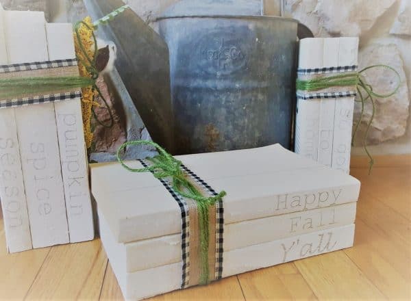 Book Stack -EASY METHOD DIY (no stamps needed) Hardcover & Paperback ...