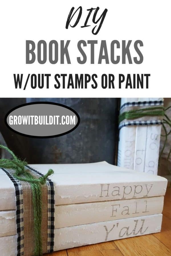 Book Stack -EASY METHOD DIY (no stamps needed) Hardcover & Paperback ...