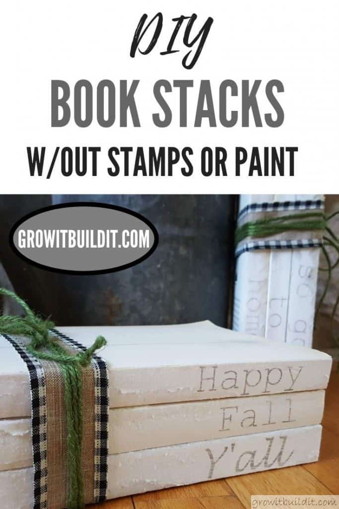 Book Stack -EASY METHOD DIY (no stamps needed) Hardcover & Paperback ...