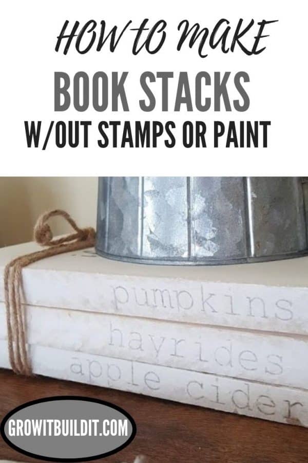 Book Stack -EASY METHOD DIY (no stamps needed) Hardcover & Paperback ...