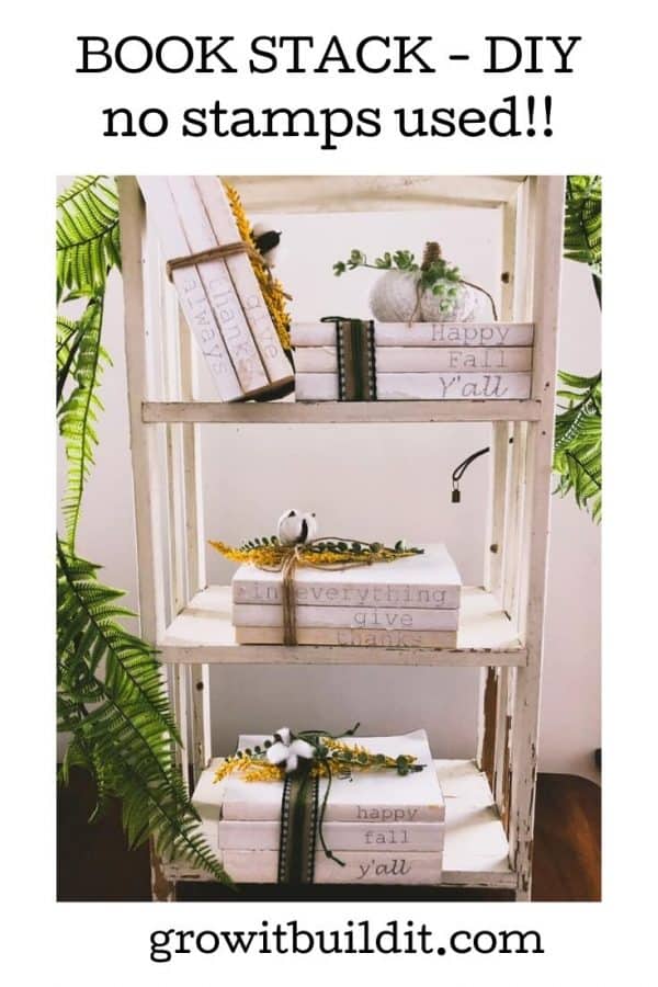 Book Stack -EASY METHOD DIY (no stamps needed) Hardcover & Paperback ...